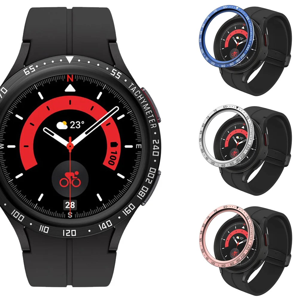 Metal-Bezel-for-Samsung-Galaxy-Watch-5-Pro-45mm-Smartwatch-Cover-Sport ...