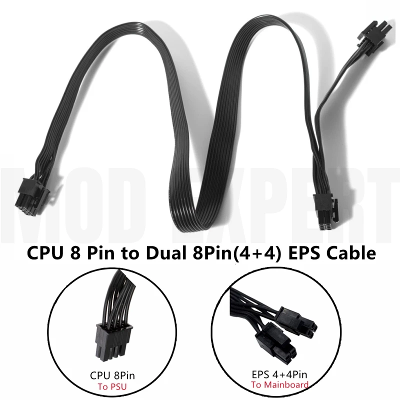 PSU 8Pin to Dual 4+4Pin CPU Power Cable for Seasonic SSR-1600PD, SSR ...