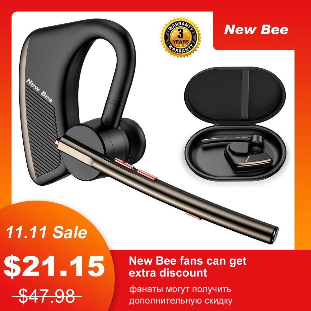 New Bee M50 Earphones Bluetooth 5.2 Headset Wireless Headphones With ...