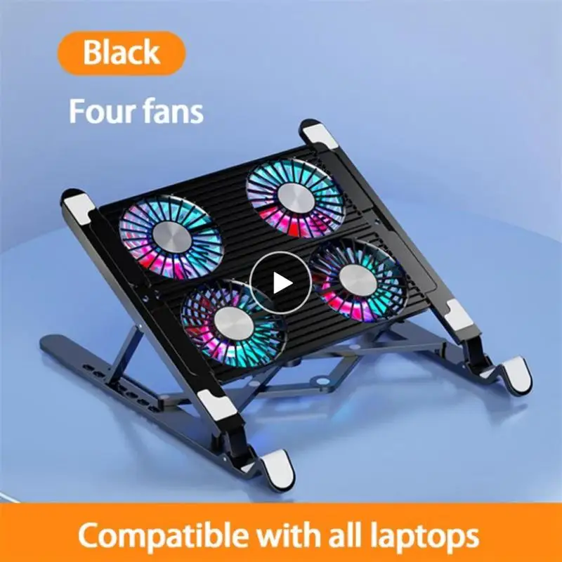 Laptop-Cooler-Base-Stand-Foldable-Laptop-Cooling-Pad-Portable-Height-Adjustable-Notebook-Stand ...