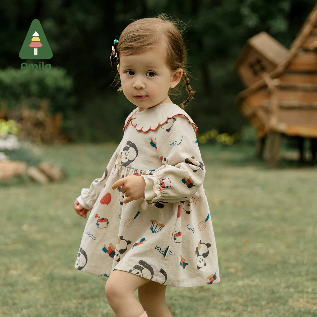 Amila-vestido-de-PANA-con-dibujos-animados-para-beb-ropa-de-manga-larga ...