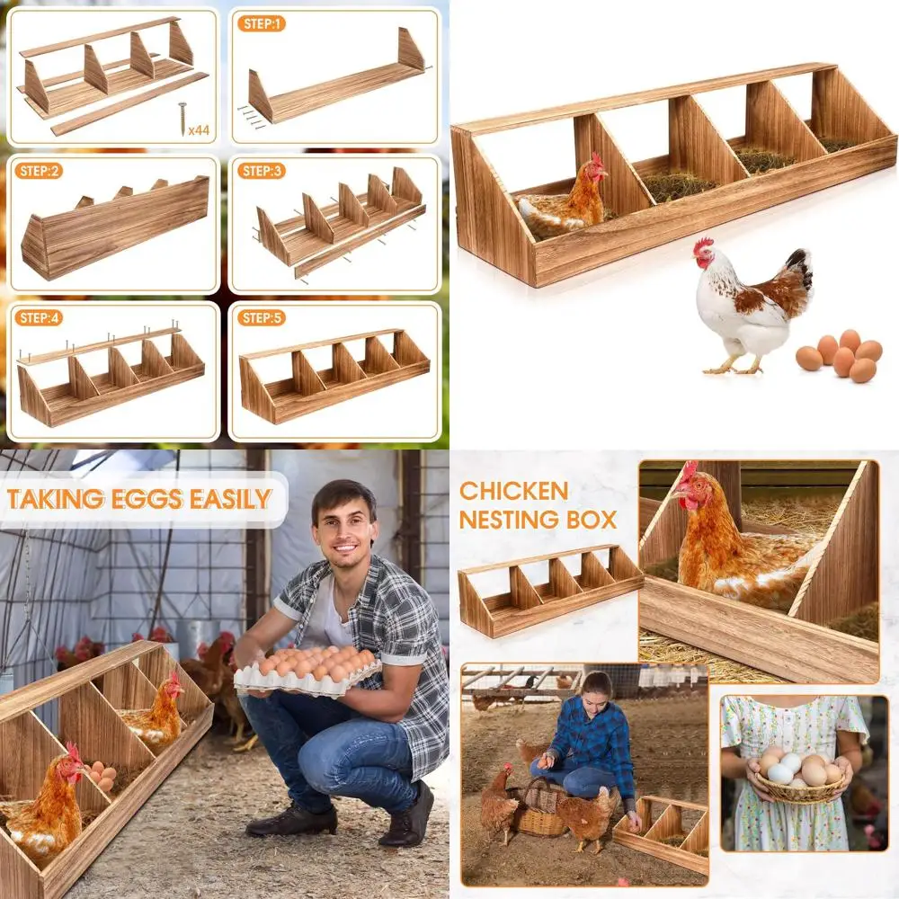 Chicken Nesting Boxes, Chicken Laying Boxes Coop Accessories Roosting ...