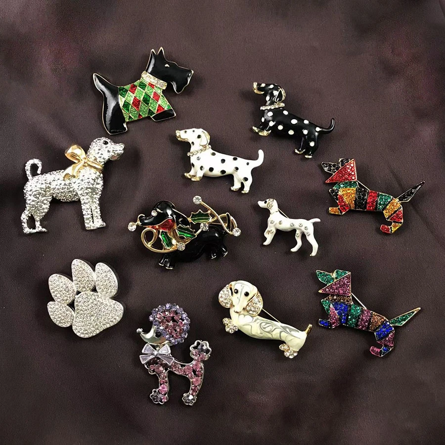 Cartoon Animal Brooch for Women Cute Dog Brooch Christmas Gift Anime ...