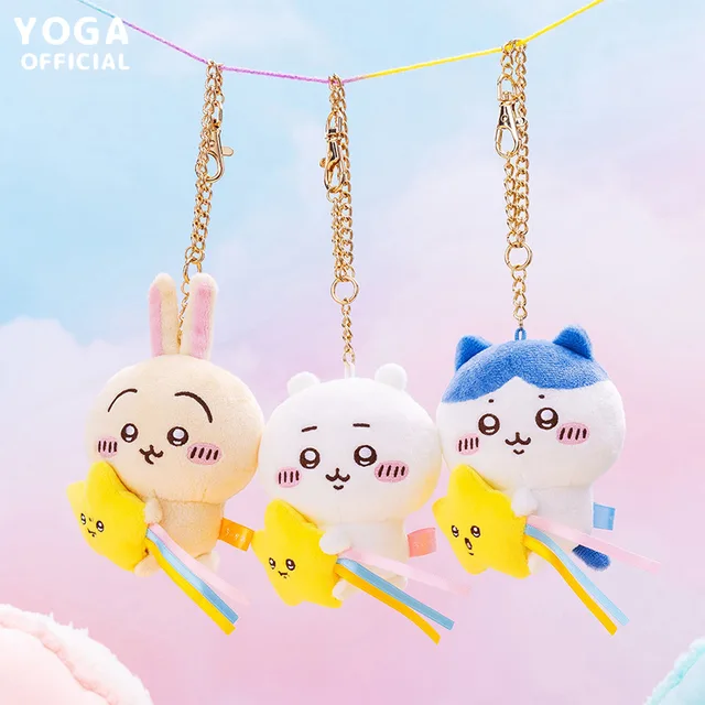 Chiikawa Hachiware Star Plush Doll Keychain - Chiikawa Plush