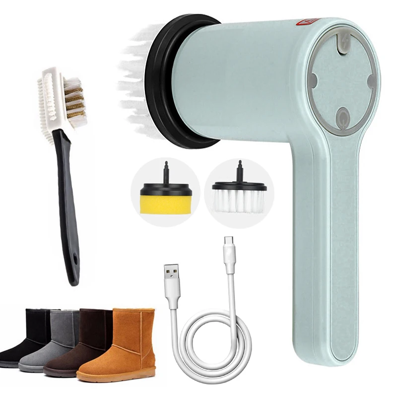 Care Kit Shoe Brush Electric Polisher Kit Dust Leather Care Shine Set ...