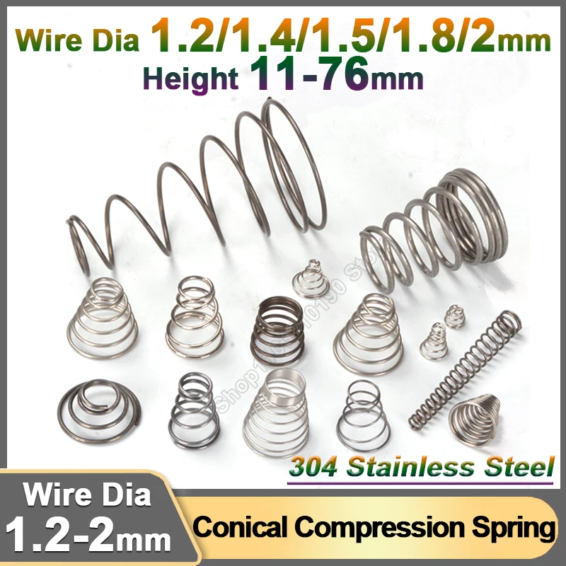 Conical-Cone-Compression-Spring-304-Stainless-Steel-Wire-Diameter-1-2-1 ...