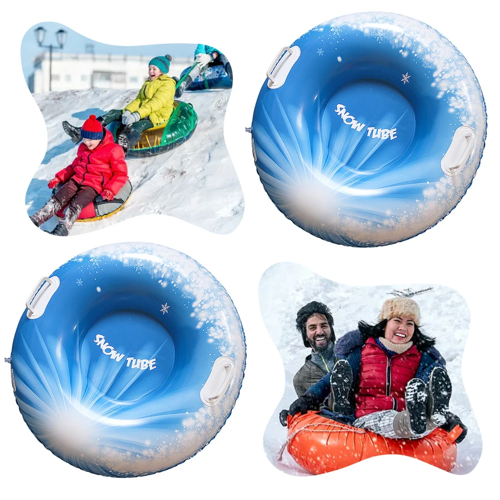 Inflatable-Ski-Snow-Tubes-with-Handle-Thickened-Floated-Sled-PVC-Cold ...