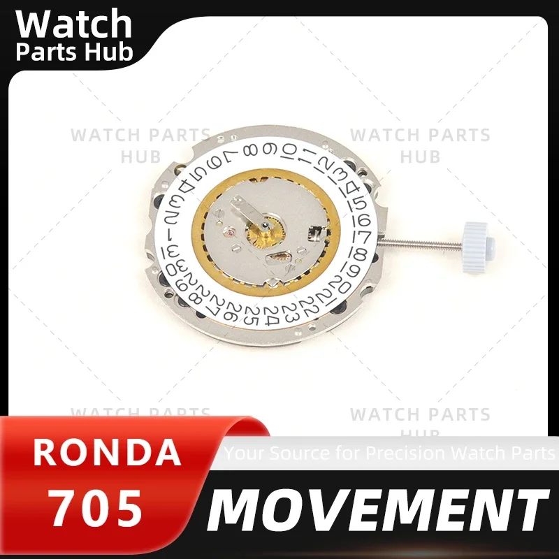 Swiss Original Ronda 705 Quartz Movement Date At 3/6 Brand New Original ...