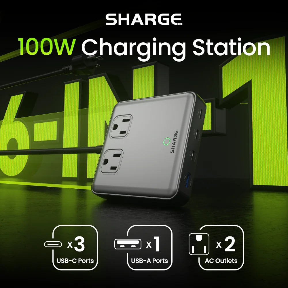 SHARGE-6-in-1-Travel-Power-Strip-2-Outlets-3-USB-100W-Portable-Desktop ...