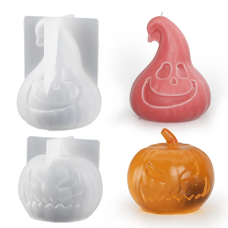 Halloween Kürbis Kerze Silikon form DIY 3d Kerze machen Wachs form Gips ...