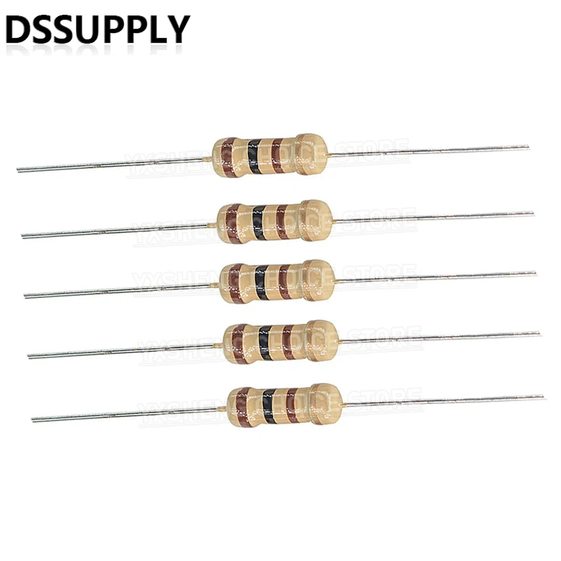 50Pieces New Carbon Film Resistors 1/2W 5% 100R 220R 1K 1.5K 2.2K 4.7K ...