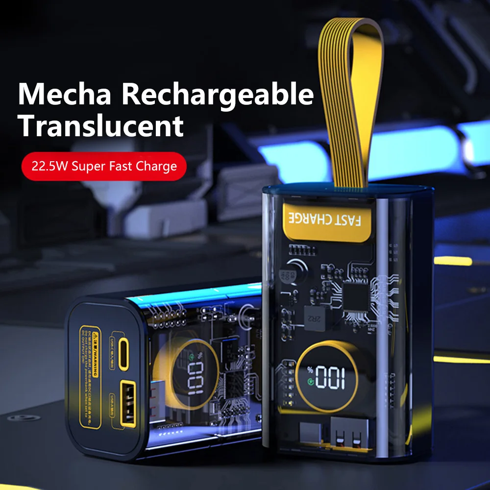 DIY-Transparent-Power-Bank-Shell-21700-Estojo-para-carregador-de ...