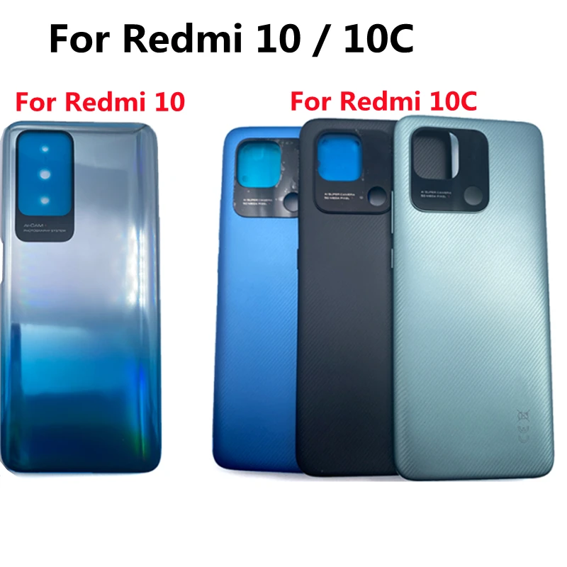NEW-For-Redmi-10C-Battery-Cover-Rear-Door-Case-Replacement-Part-Housing ...