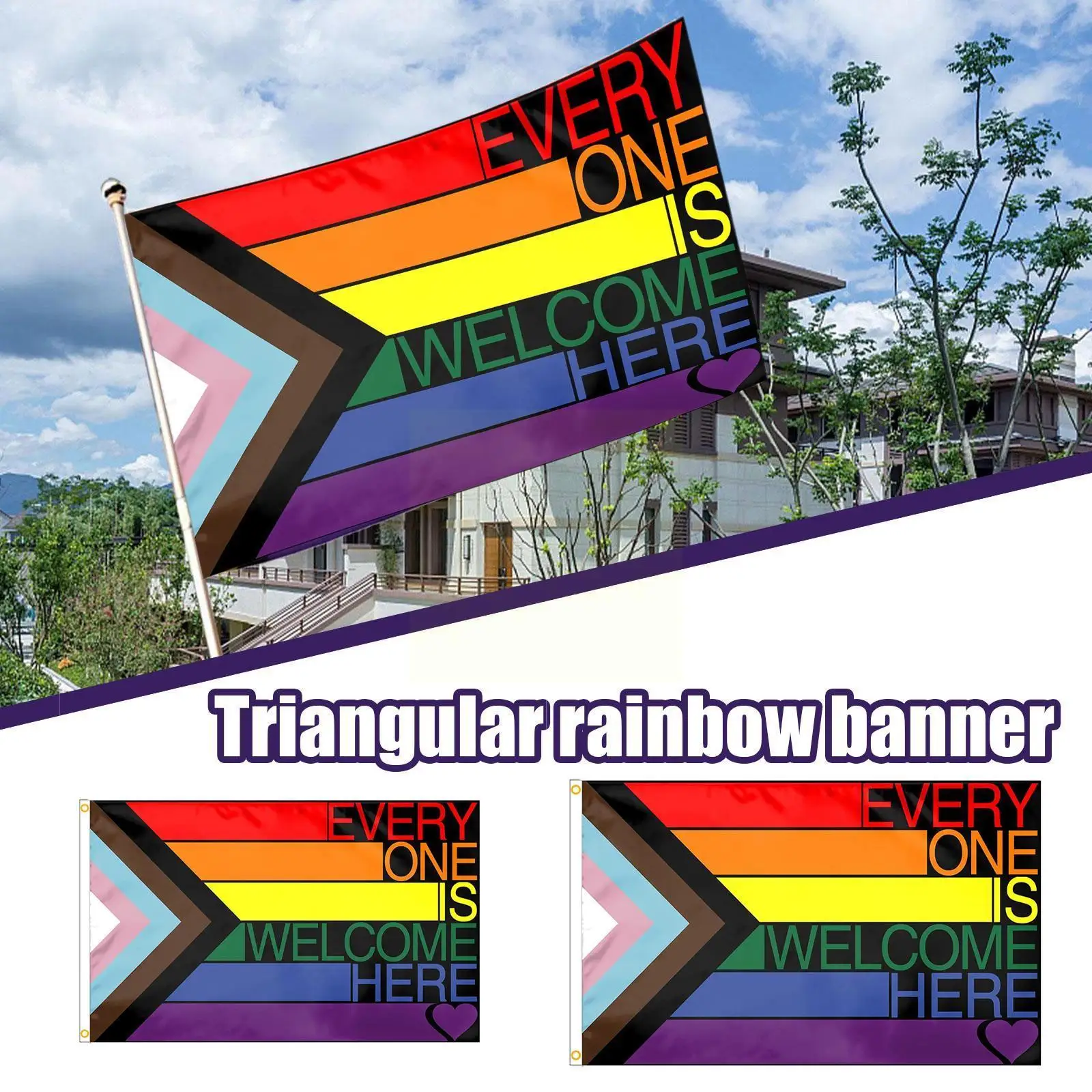 60*90cm Homosexual Philadelphia Philly Gay Pride Rainbow Polyester Flag ...