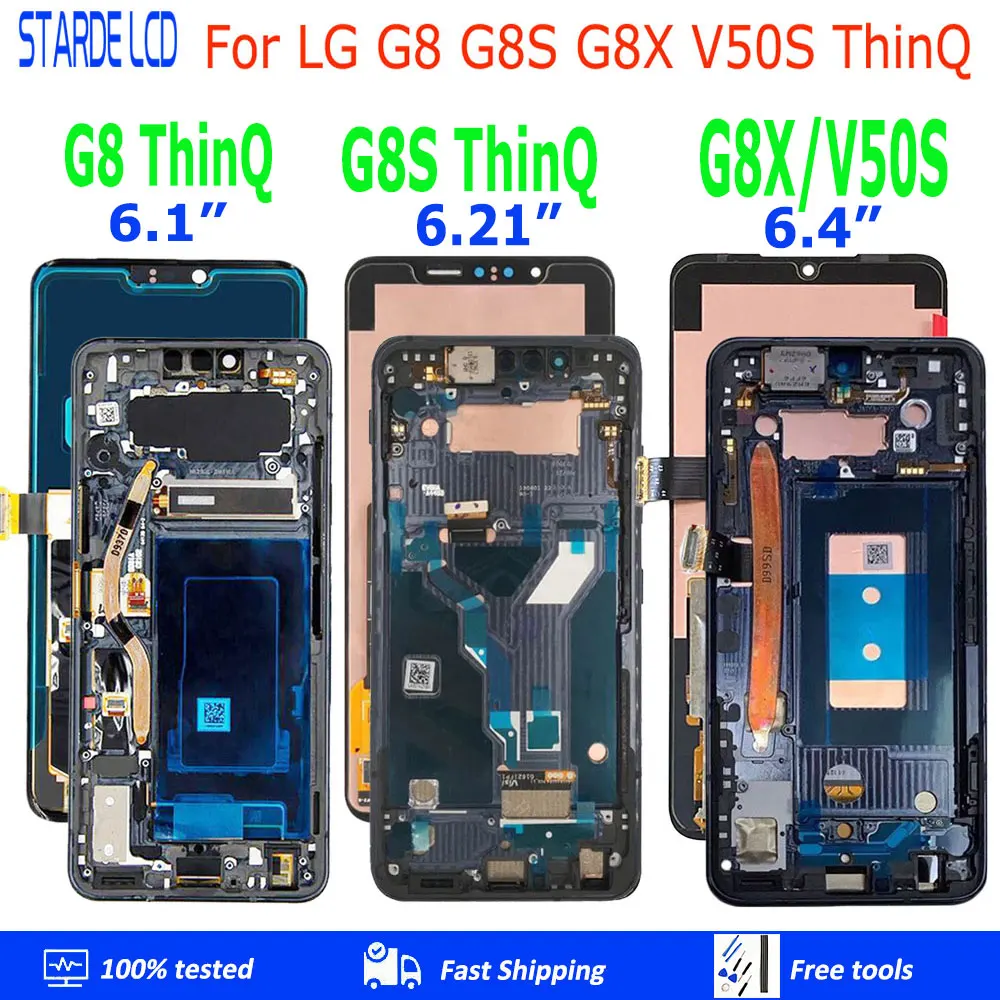 Original AMOLED For LG G8 ThinQ G8X V50s LCD Display Touch Screen ...