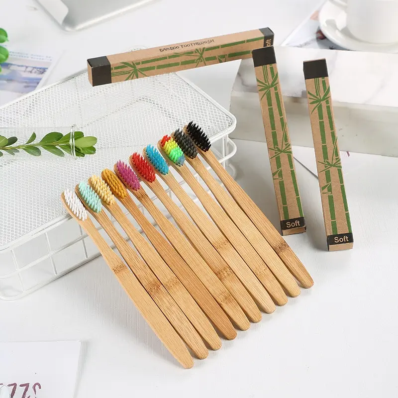 Bamboo Toothbrush Set of 10 - Eco Pureland eco-friendly products Buy ...