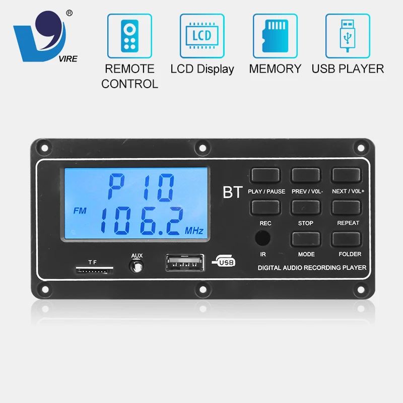 VIRE-Digital-Audio-Bluetooth-V5-0-Mp3-Audio-Receiver-Module-LCD-Display ...