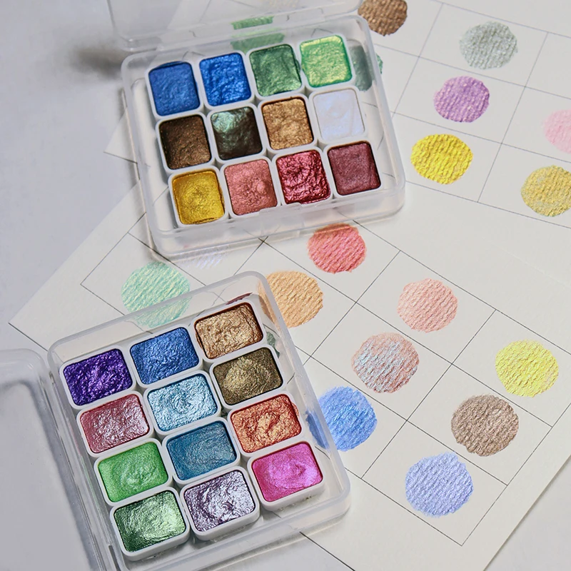 1ml-12-color-Pigment-Manual-Solid-Watercolor-Paints-Set-Art-Nail ...
