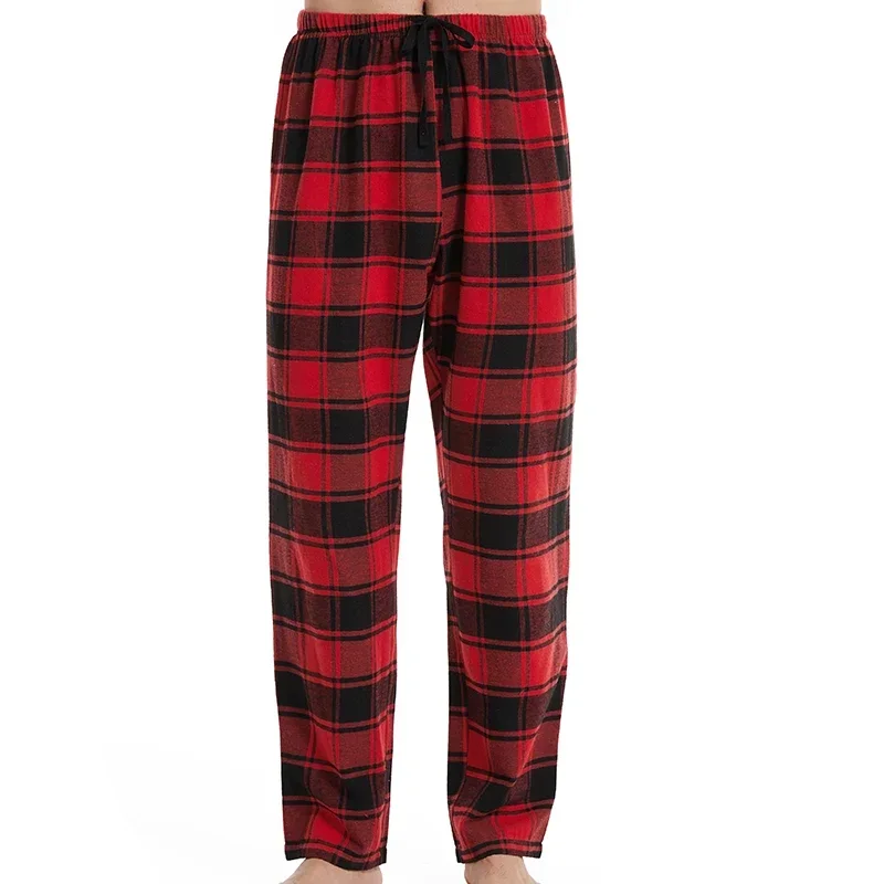 Fashionable casual plaid red plaid pajama pants new men's plaid pajamas ...
