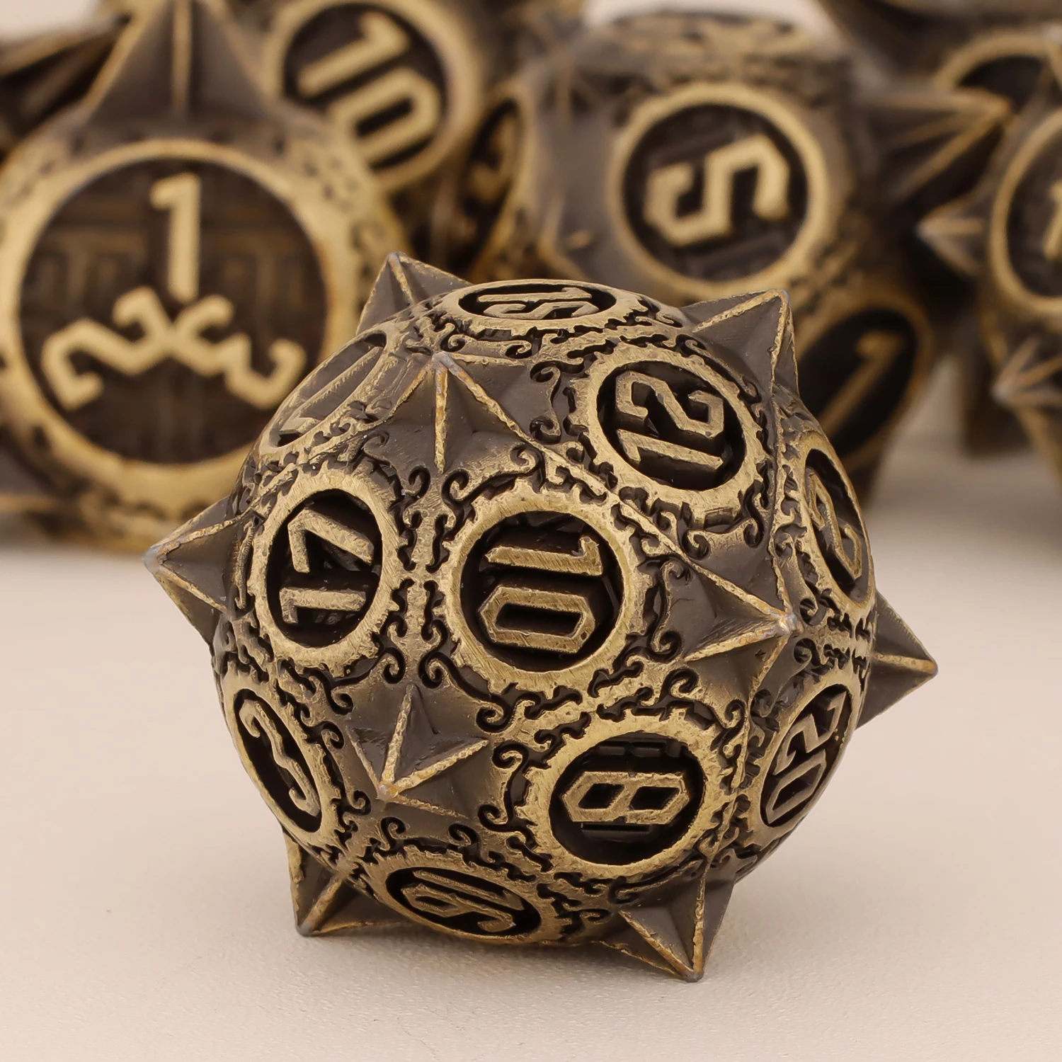 Polyhedral Metal Dice Set, D & D Dice, Suitable for Pathfinder, RPG ...