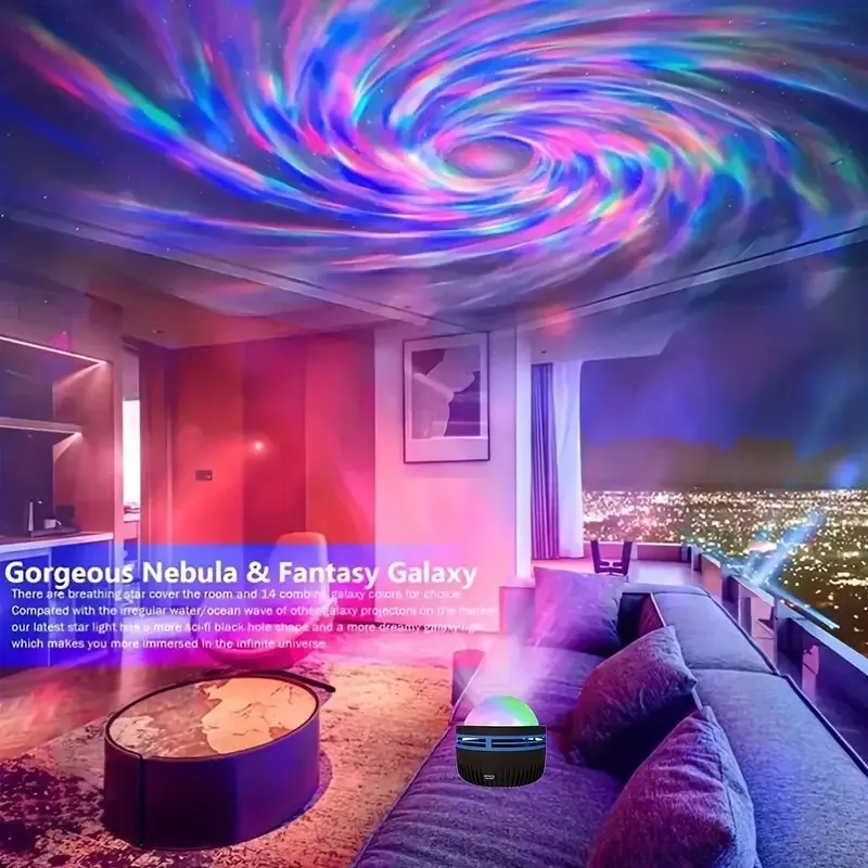 Vortex Star Projection Lamp Dynamic Party Car Interior Water Ripple ...