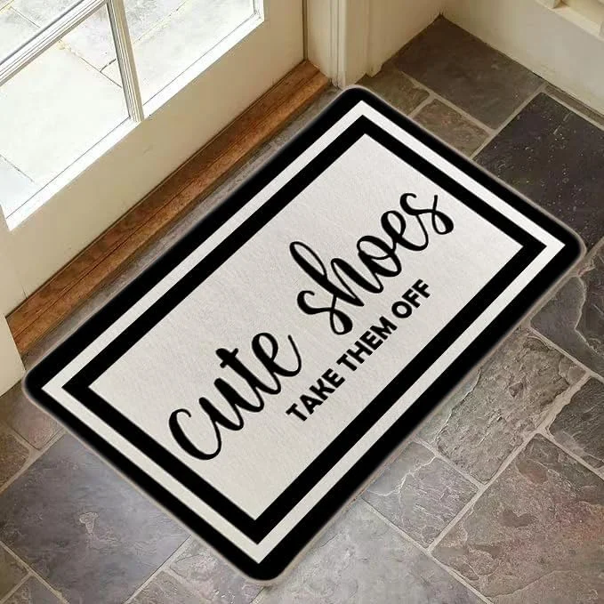 Cute Shoes Take Them Off Door Mat Funny Shoes Take Them Off Mats Easy ...