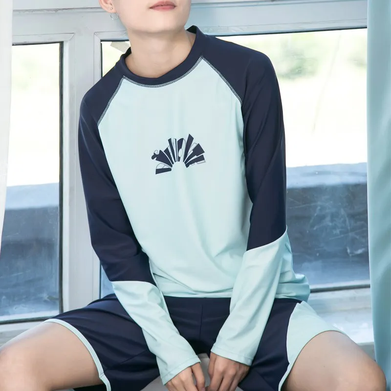 Swimsuit-Bandage-Chest-Binder-Two-Piece-Long-Sleeve-Swimmingwear-Dry ...