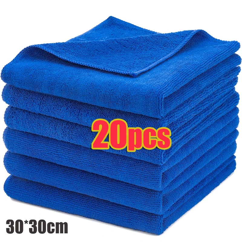 Microfiber Thin Towels For Car Cleaning Soft Drying Cloth Hemming Water ...