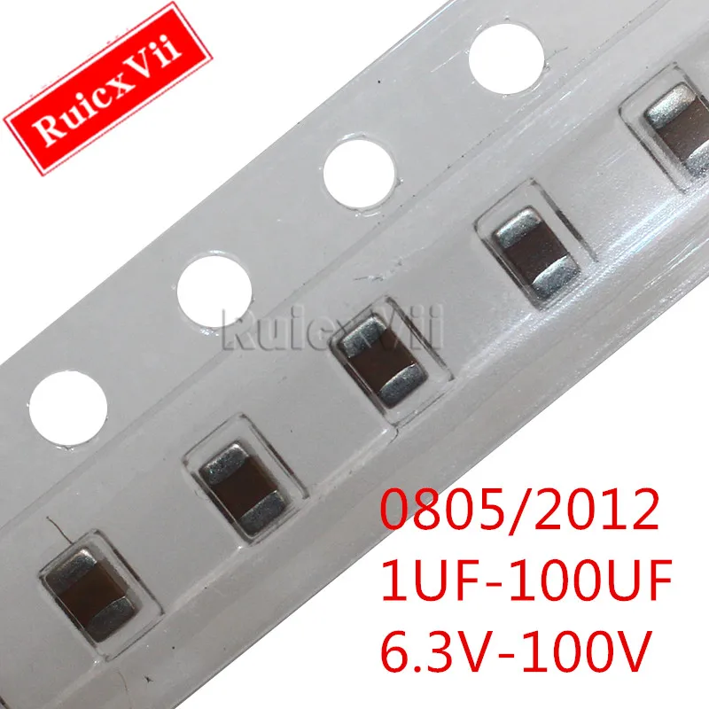 20PCS-0805-2012-SMD-Capacitor-1UF-2-2UF-4-7UF-10UF-22UF-47UF-100UF-6V3 ...