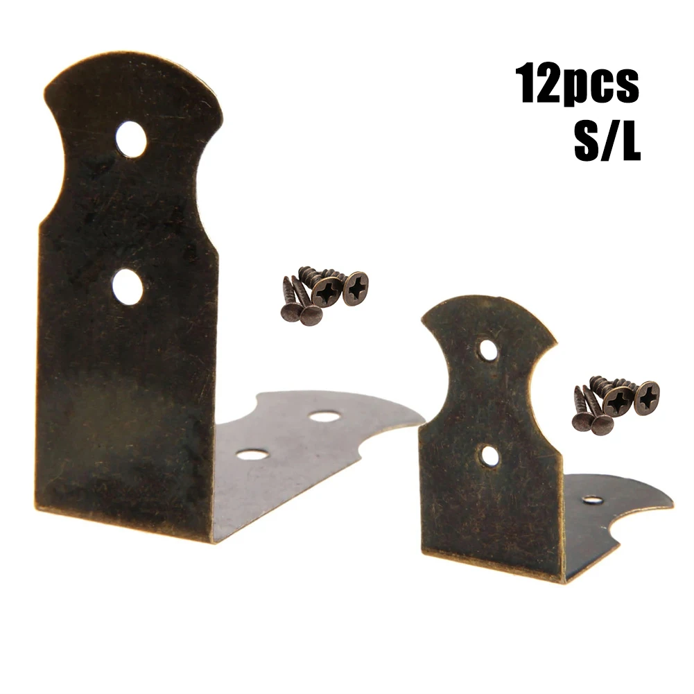 12 Pcs Decorative Corner Protectors Antique Iron Material Black 90 ...