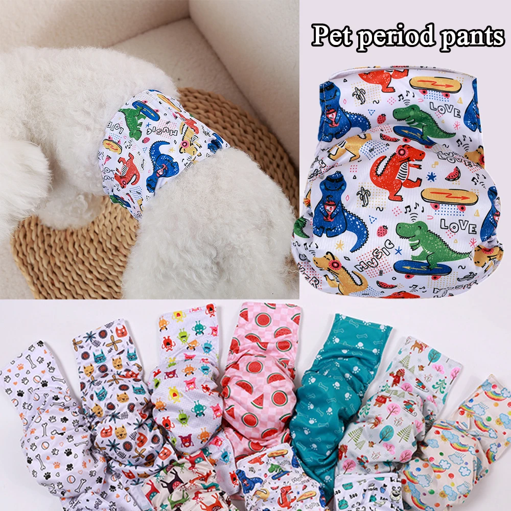 Male-Dog-Puppy-Cartoon-Reusable-Nappy-Diapers-Pet-Male-Dog ...