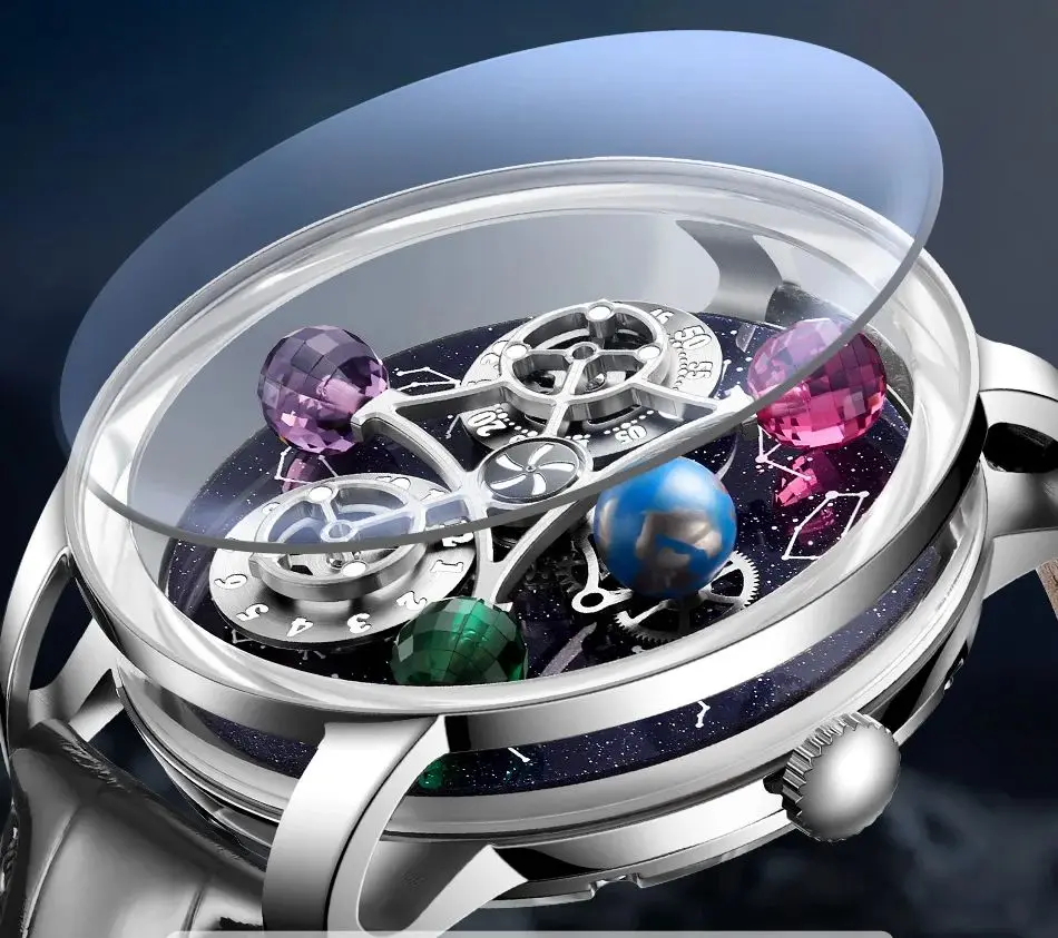 PINDU Men's Watch Top Luxury Brand Rotable Constellation Dial MIYOTA ...