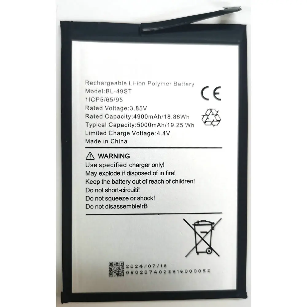 3.85V 4900mAh BL-49ST Battery For Infinix TECNO Spark 10C (KI5k) 10 pro ...