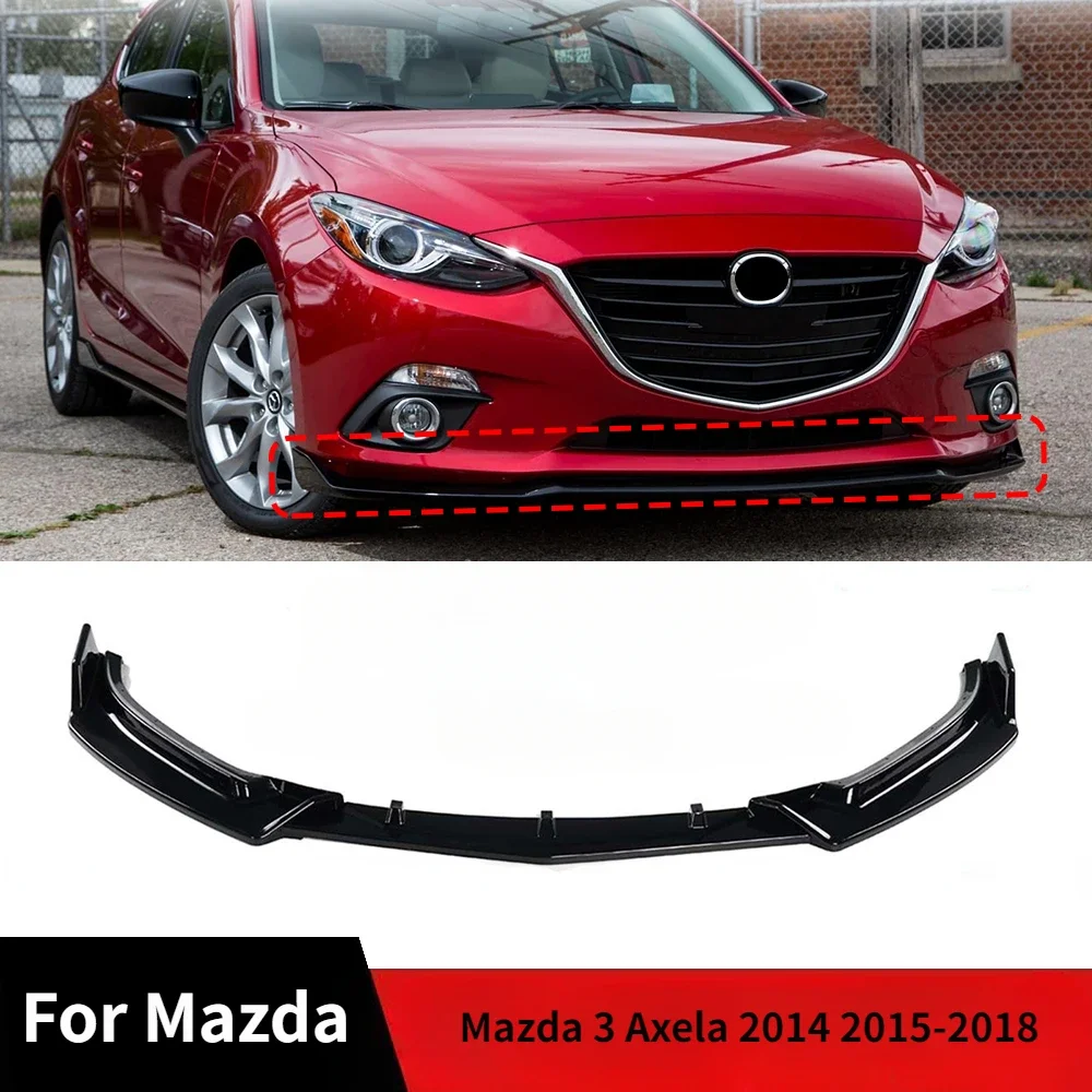 For-Mazda-3-Axela-2014-2015-2016-2017-2018-Car-Front-Bumper-Spoiler-Lip ...