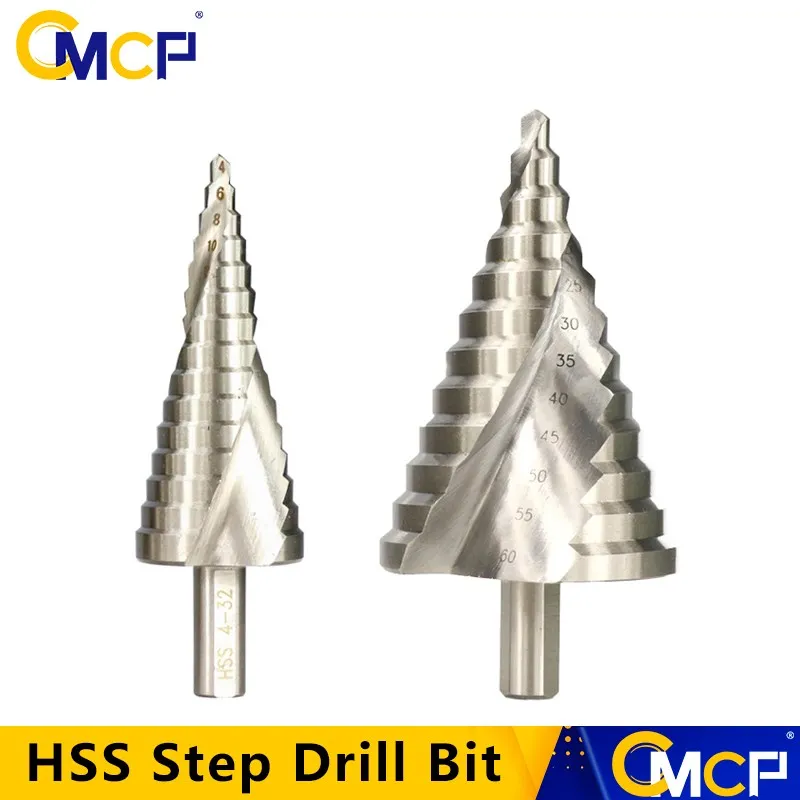 CMCP-Step-Cone-Drill-1pc-HSS-4-32mm-6-60mm-Step-Drill-Bit-Spiral ...