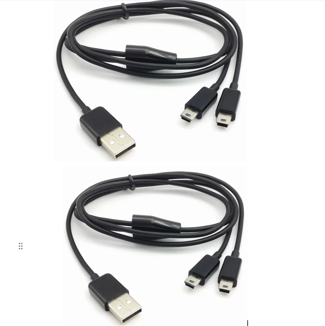2pcs-LOT-1m-3ft-Dual-Mini-USB-Splitter-Cable-Power-2-Mini-USB-Devices ...