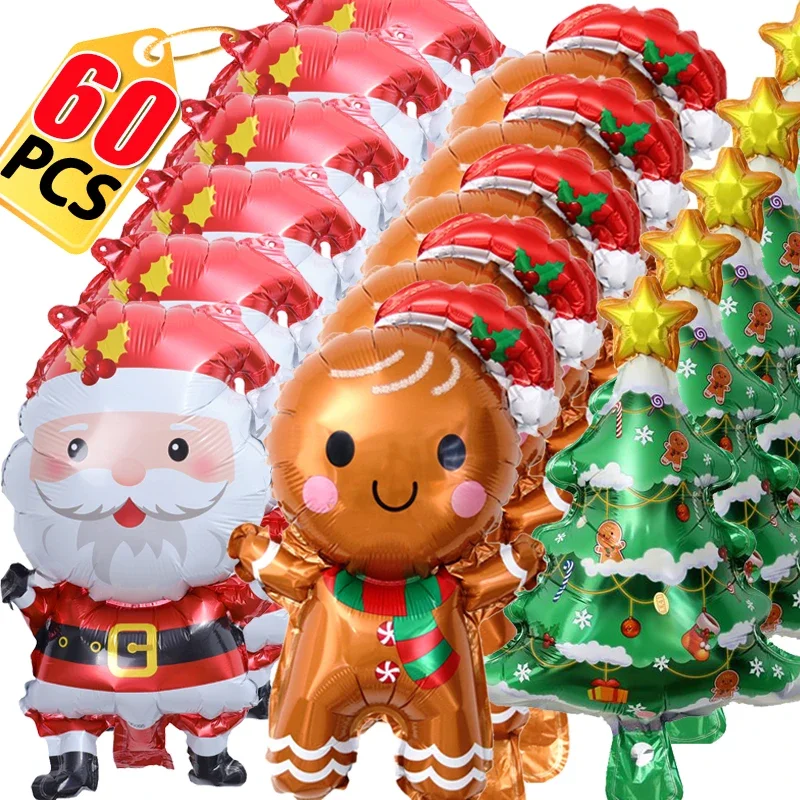 Creative Santa Claus Foil Balloon Christmas Theme Xmas Tree Gingerbread ...