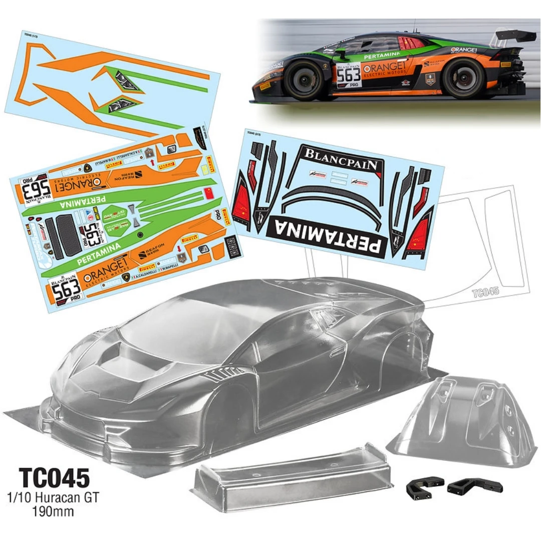 1 10 Huracan GT On Road Racing Car Carroceria Transparente para Carro ...