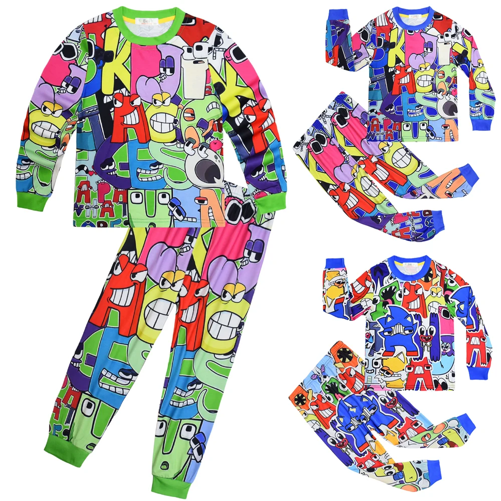 Alphabet-Lore-Anime-Toddler-Boy-Clothes-Spring-Autumn-Pajamas-Long ...