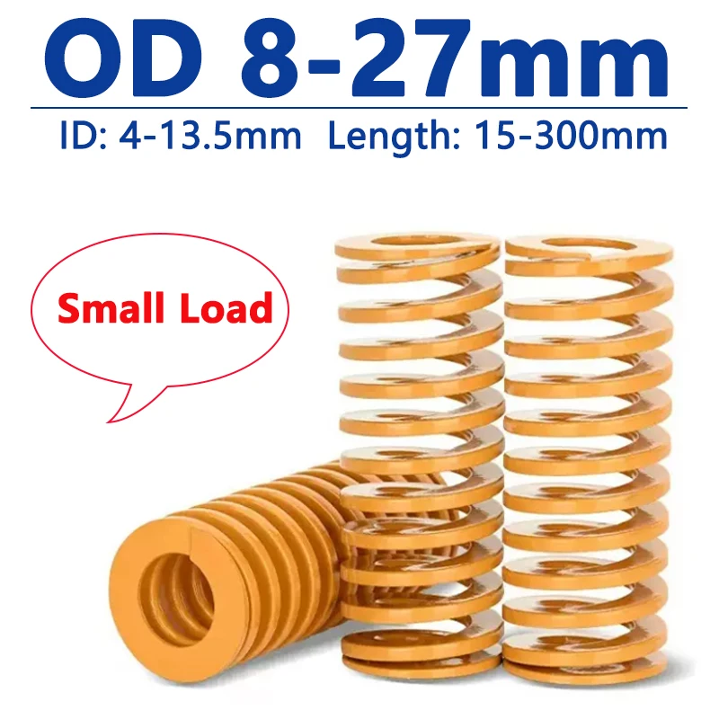 1pc Yellow Small Load Die Mold Spring Compression Spring Steel Outer ...