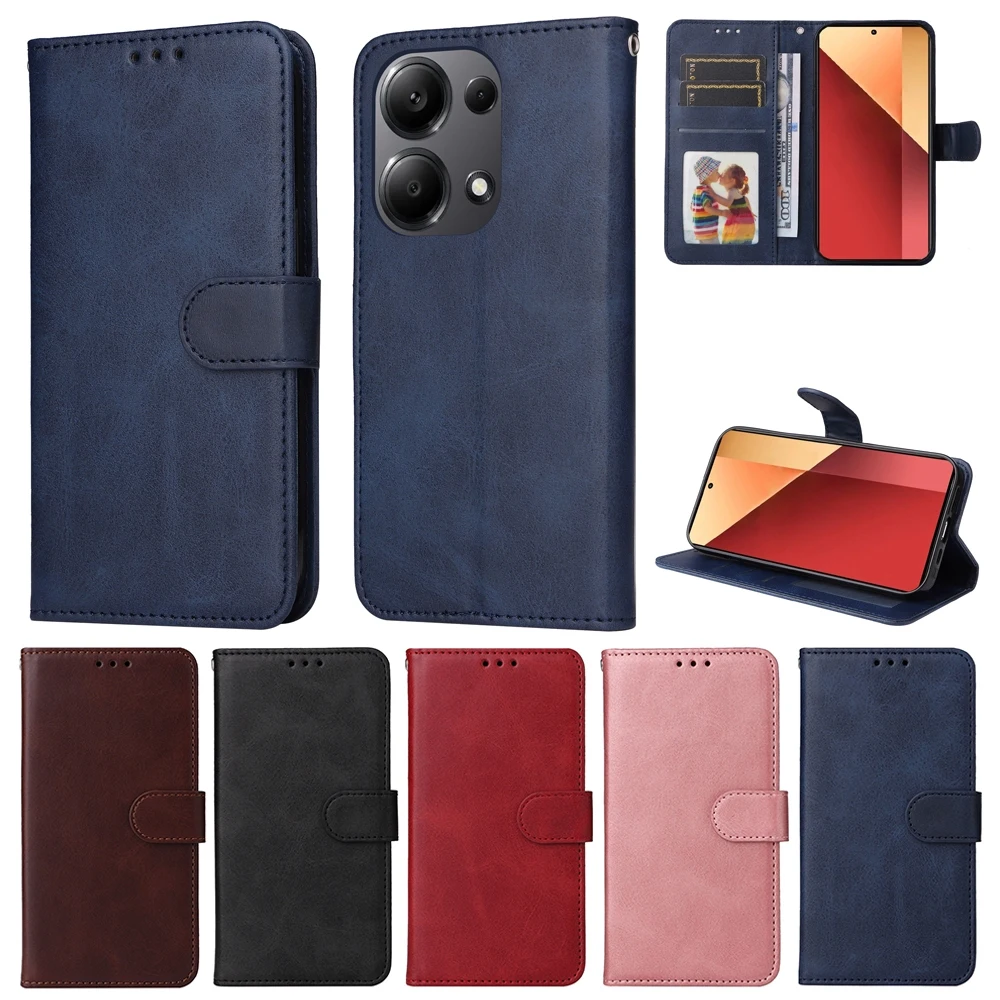 Wallet-Leather-Case-For-Xiaomi-14-13T-Poco-X6-M6-C65-Redmi-Note-13-12 ...