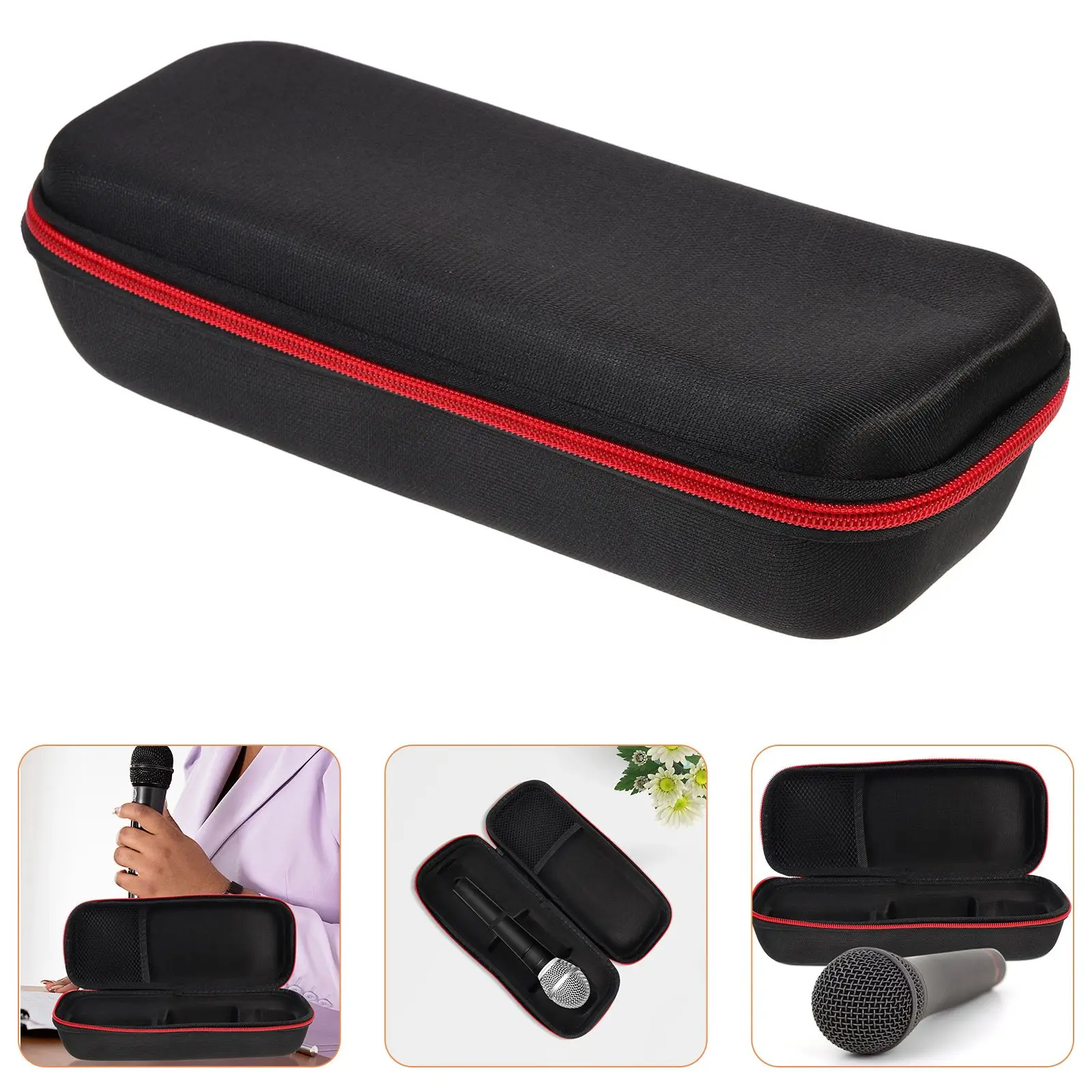 Handheld-Microphone-Zipper-Pouch-Wireless-Microphone-Case-Mic-Carrying ...
