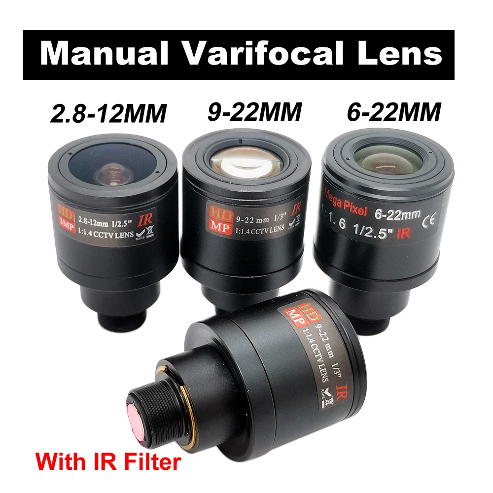 HD-Varifocal-Lens-With-IR-Filter-6-22mm-9-22mm-2-8-12mm-M12-Mount ...