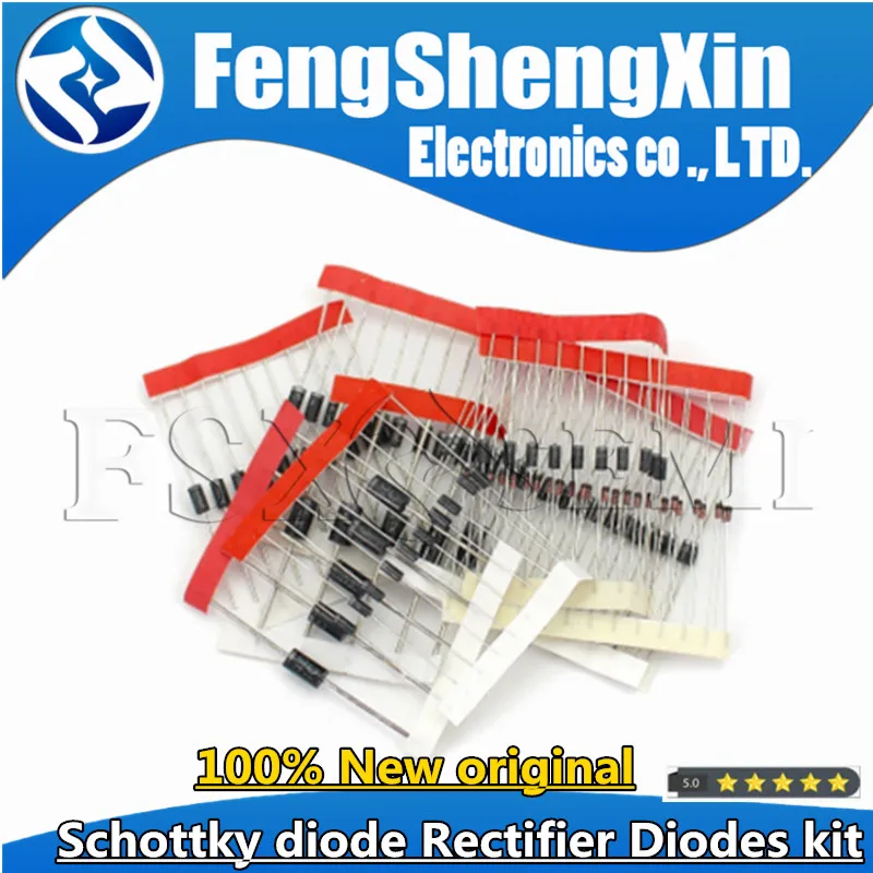 Schottky diodo Retificador Diodos kit 1N4001 1N4004 1N4007 1N5404 ...