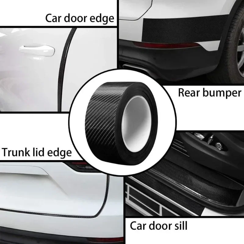 Carbon-Fiber-Car-Door-Sill-Sticker-Scratch-Proof-Moulding-Strip-Car ...