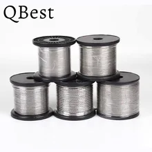 QBest 5m/10m 0.8-4mm Diameter 7X7 7X19 Structure 304 stainless steel ...