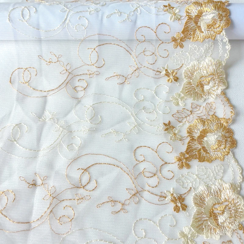 4Yards-Yellow-Embroidery-Mesh-Doll-Mesh-Lace-Fabric-Sewing-Accessories ...