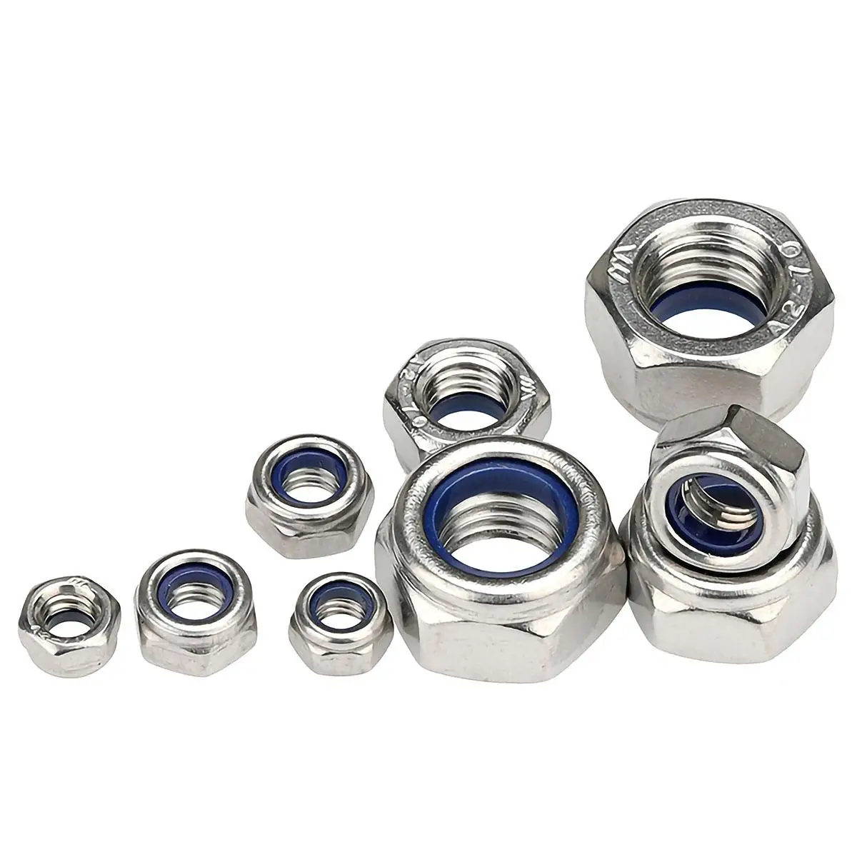 M22-M24-M27-M30-316-Stainless-Steel-Hex-Nylon-Insert-Lock-Nut-Self ...