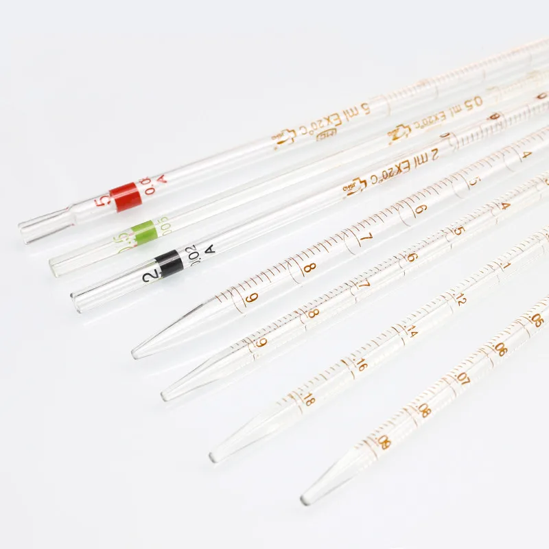 5Pcs-Lot-0-1ml-To-50ml-Glass-Graduated-Pipette-With-Color-Mark-All-Size ...