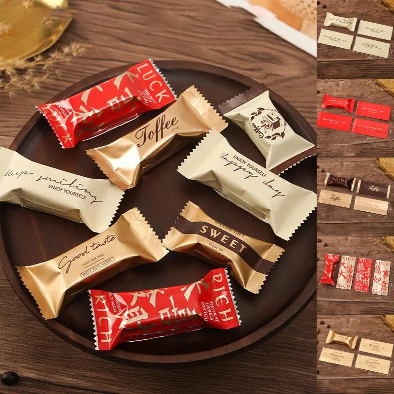 100Pcs Aluminum Film Toffee Candy Bag Cow Candy Chocolate Baking ...